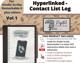 Printable Contact List Template Address Book Pages Address - Etsy