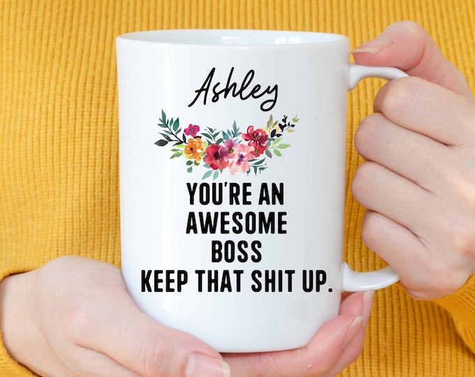 National Boss Day Gift, Boss Mug, Funny Boss Mug, Gift for Boss, Boss ...
