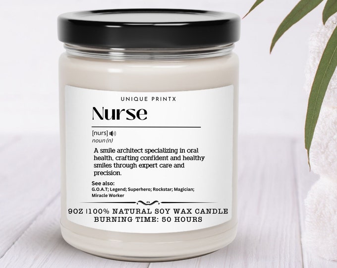 Nurse Soy Candle, New Nurse Gift, Nurse Graduation Gift, Nursing School ...