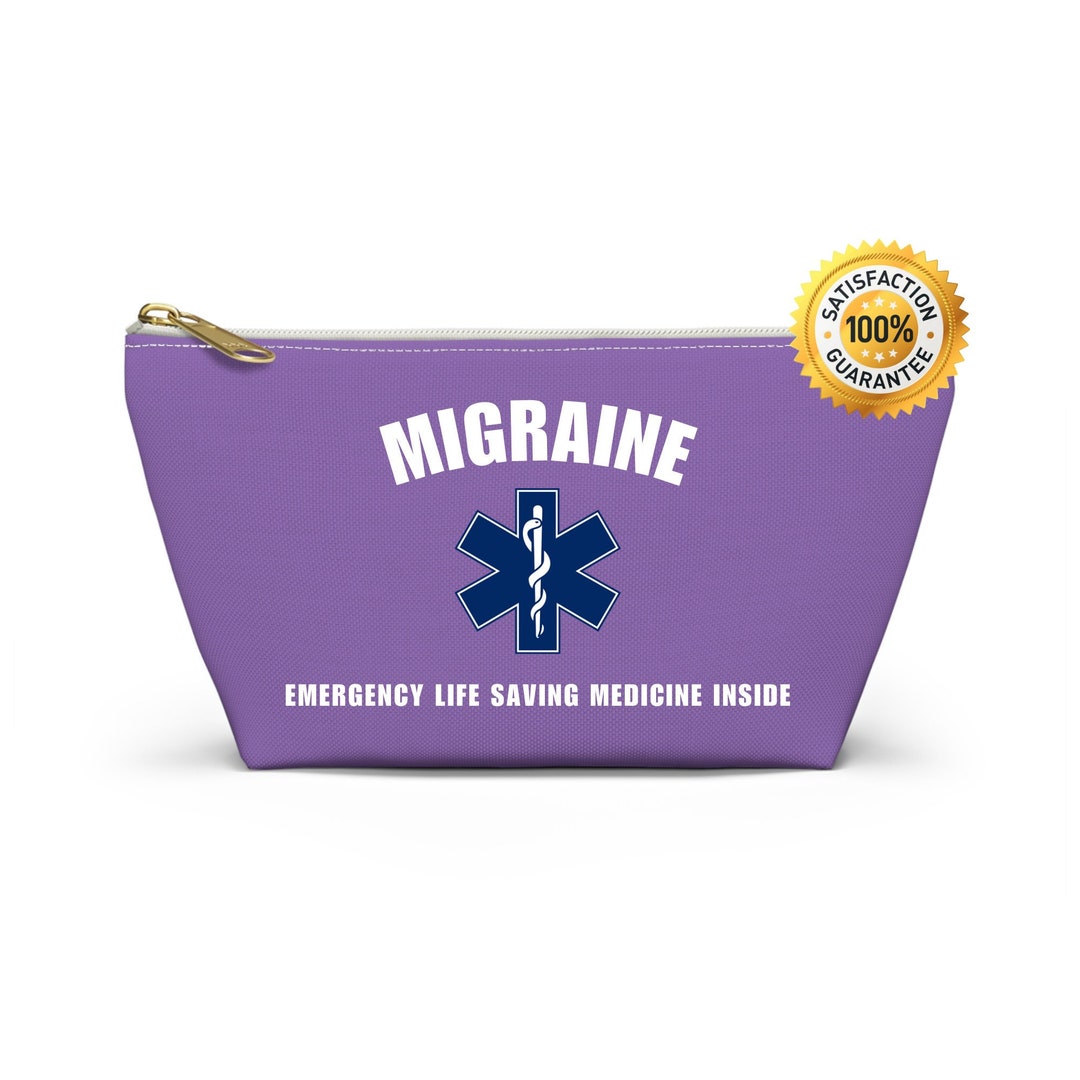 Migraine Pouch, Medication Gift, Medical Alert Bag, Medication Pouch ...