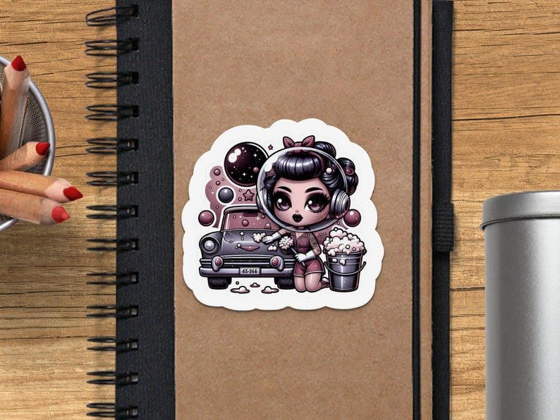 Retro Pinup Girl Sticker Bundle, Vintage Pinup Stickers, Cute Pinup ...