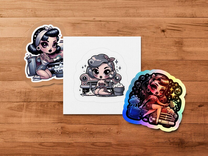 Retro Pinup Girl Sticker Bundle, Vintage Pinup Stickers, Cute Pinup ...