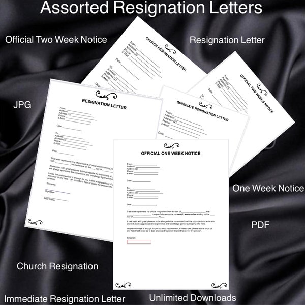 Church Resignation Letter - Etsy