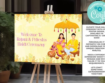 Haldi Ceremony Haldi Event Welcome Sign Welcome to Your Haldi Event ...