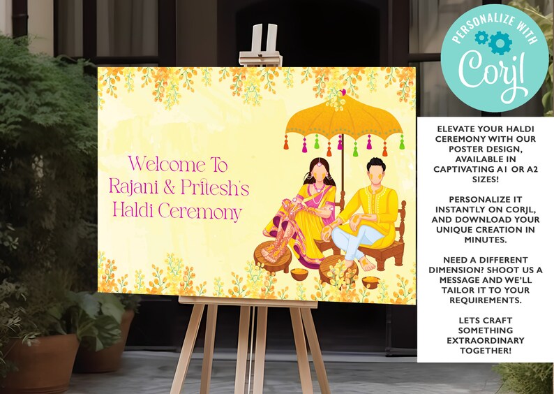 Haldi Welcome Poster - Welcome to Your Haldi Guests in Style With Our ...