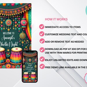 Dholki Invite Sign for Your Elegant Dholki Event | Custom Welcome ...