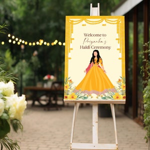 Haldi Ceremony - Haldi Event Welcome Sign - Welcome to Your Haldi Event ...