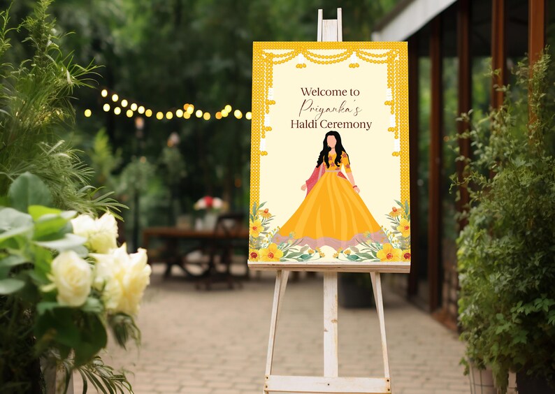 Haldi Ceremony - Haldi Event Welcome Sign - Welcome to Your Haldi Event ...