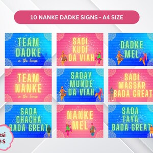 Fun Wedding Nanke and Dadke Signs Add Cultural Flair to Your Special ...