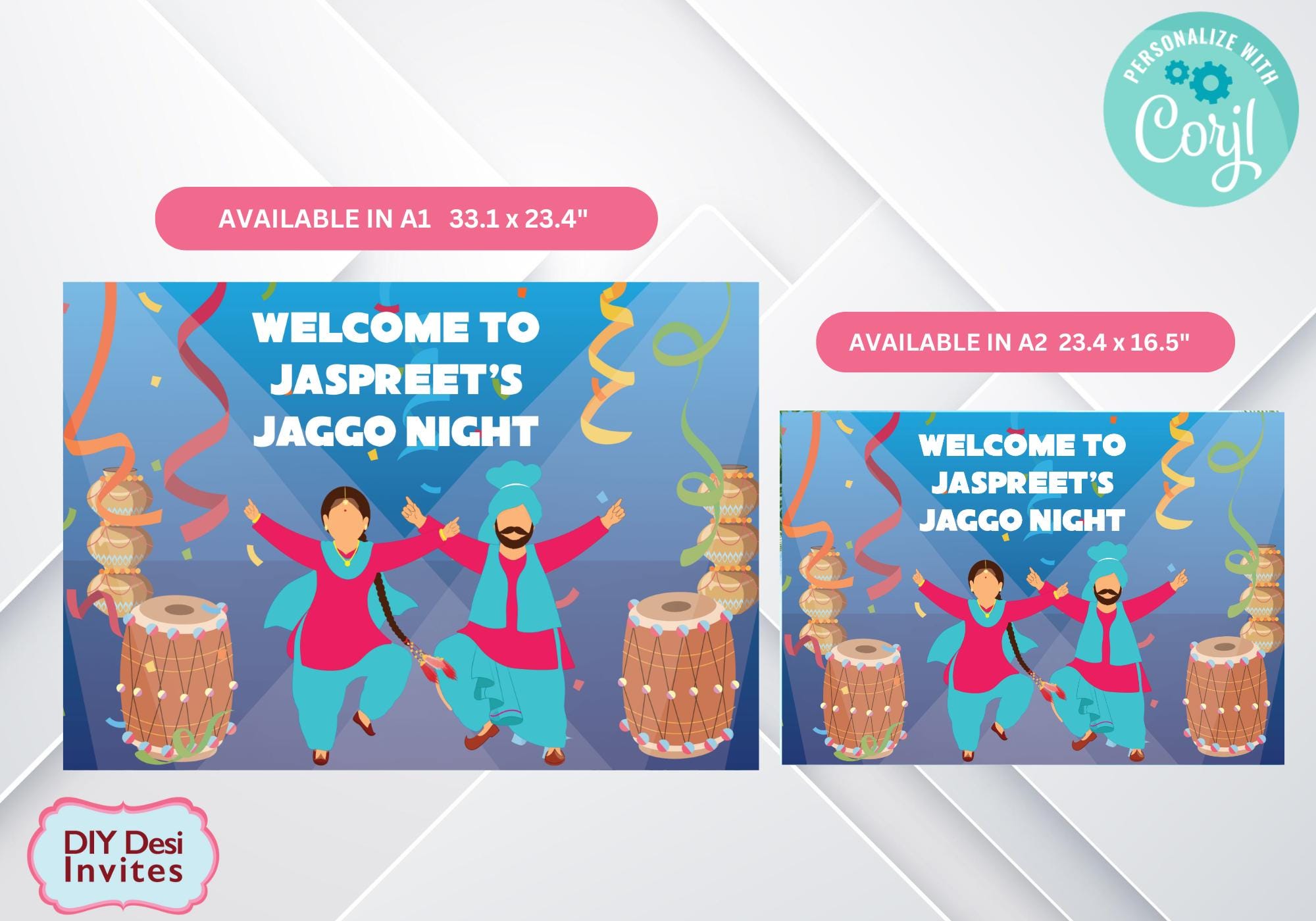 Jaggo Welcome Sign - Looking Punjabi Jaggo Night Signs for Your Jaggo ...