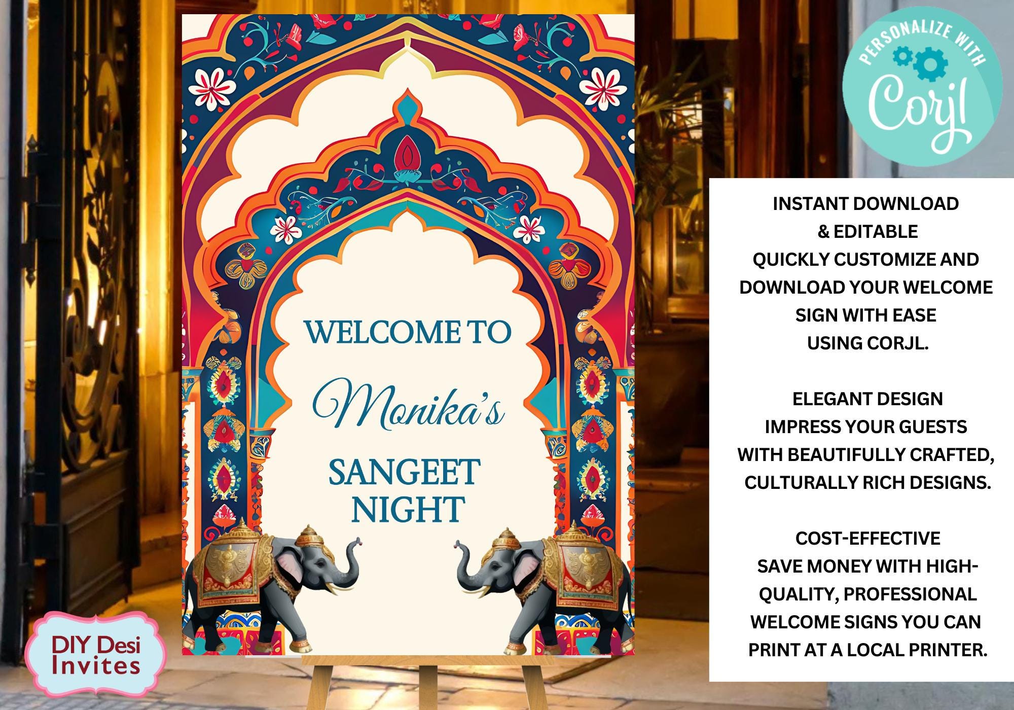 Customizable Welcome Sign | Sangeet Wedding Sign | Anand Karaj ...