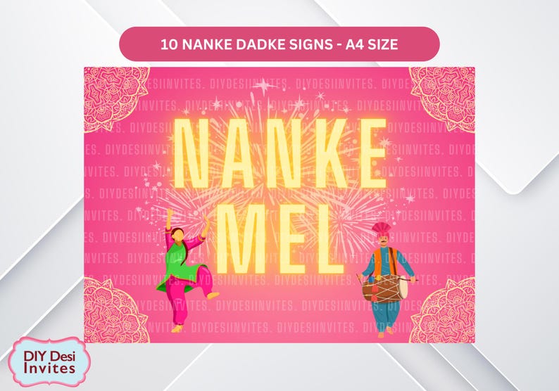 Fun Wedding Nanke and Dadke Signs - Add Cultural Flair to Your Special ...