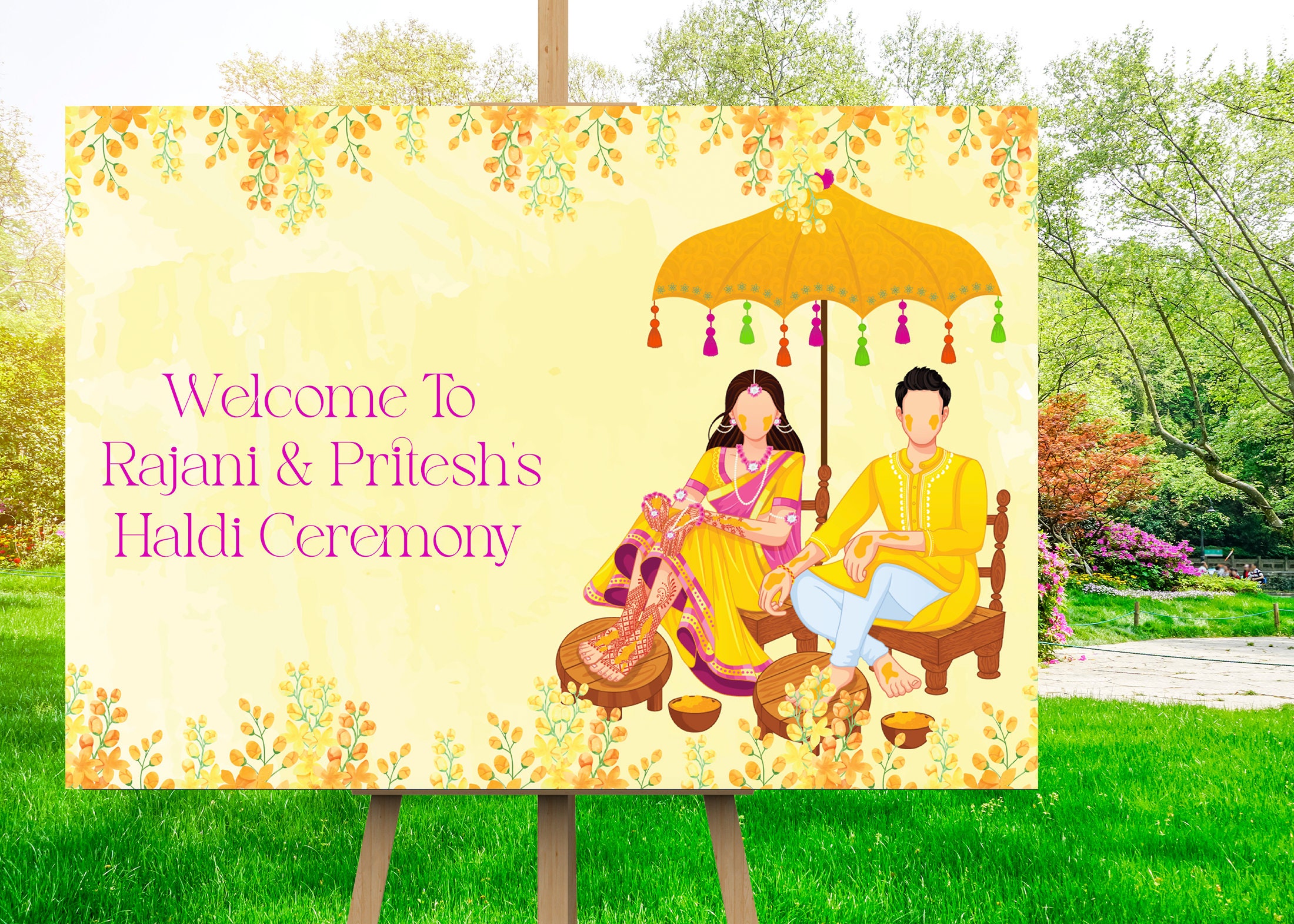 Haldi Welcome Poster Welcome to Your Haldi Guests in Style With Our ...