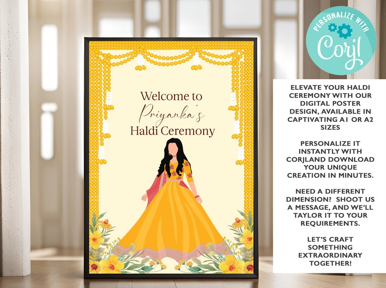 Haldi Ceremony - Haldi Event Welcome Sign - Welcome to Your Haldi Event ...