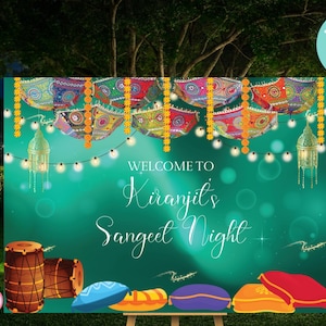 Sangeet Ceremony Poster - Sangeet Event Welcome Sign - Instantly ...