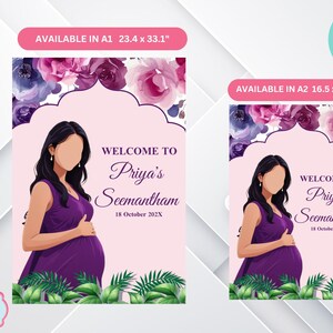 Seemantham Welcome Signage - Custom Printable Decor -instant Download ...