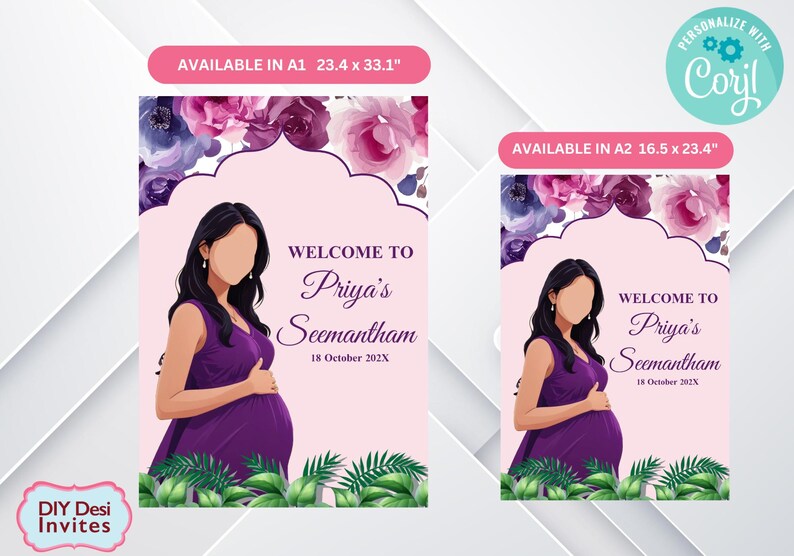 Seemantham Welcome Signage - Custom Printable Decor -instant Download ...