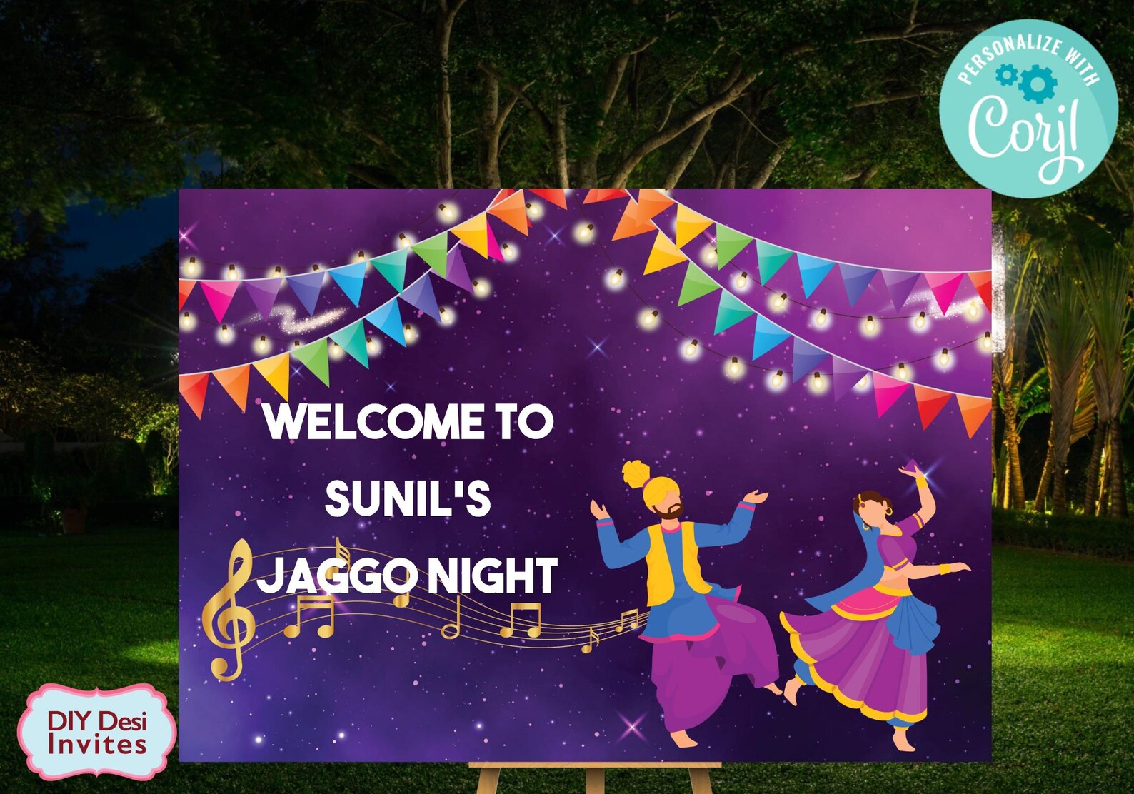 Jaggo Night Poster - Welcome Jaggo Signage - Looking Punjabi Jaggo ...