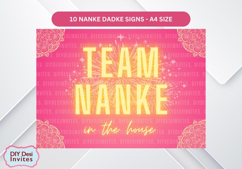 Fun Wedding Nanke and Dadke Signs - Add Cultural Flair to Your Special ...