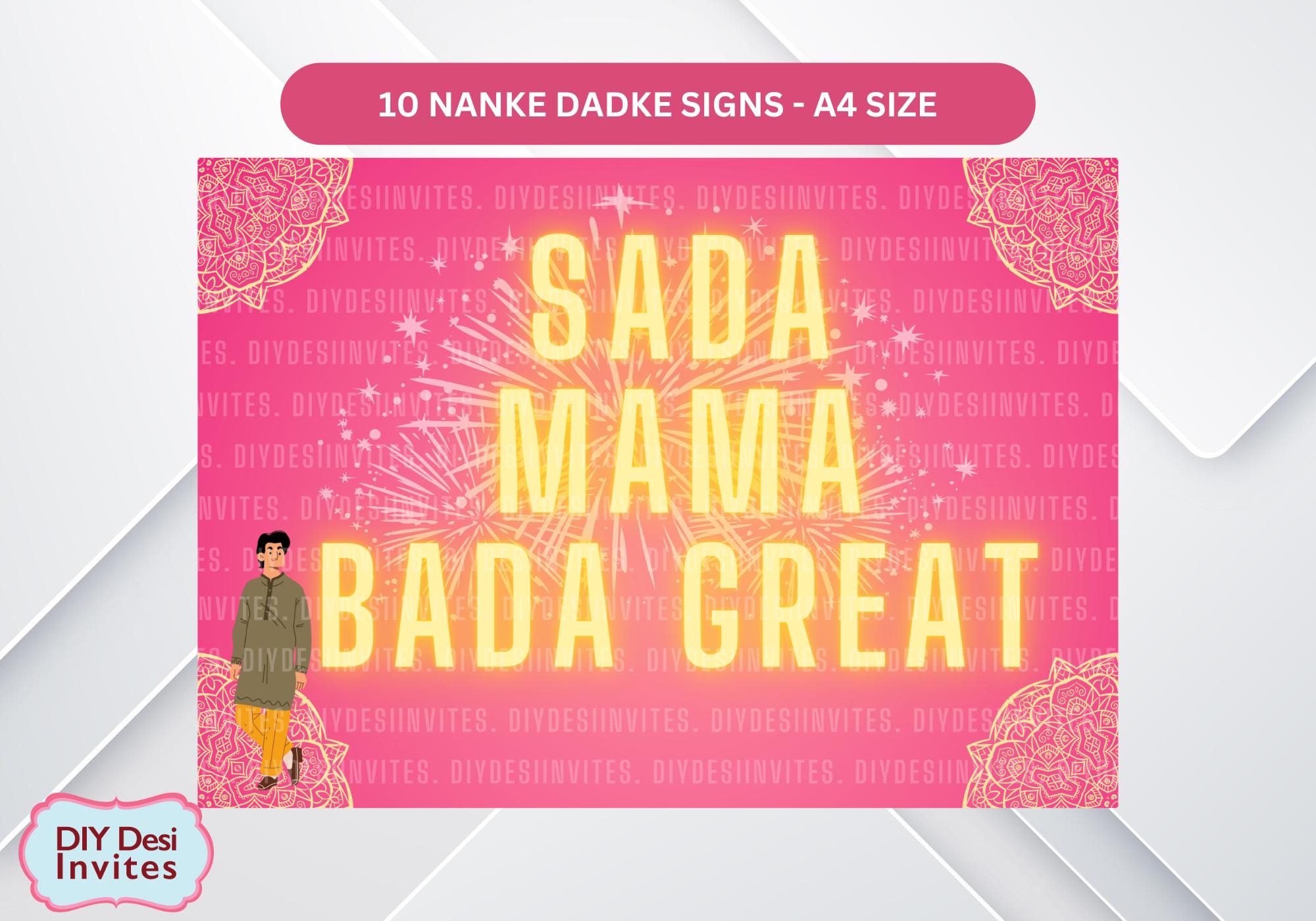 Fun Wedding Nanke and Dadke Signs - Add Cultural Flair to Your Special ...