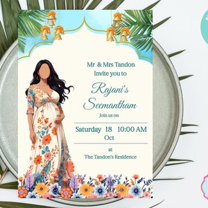 Personalized Srimantham 5x7" Invite - DIY Printable Decor - Instant ...
