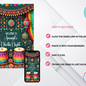 Dholki Invite Sign for Your Elegant Dholki Event | Custom Welcome ...