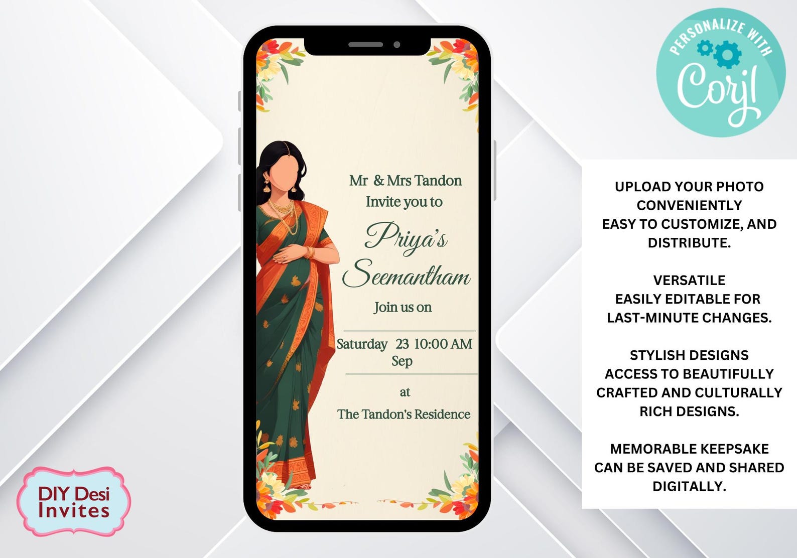 Seemantham Digital Invite - Instant Download - Etsy