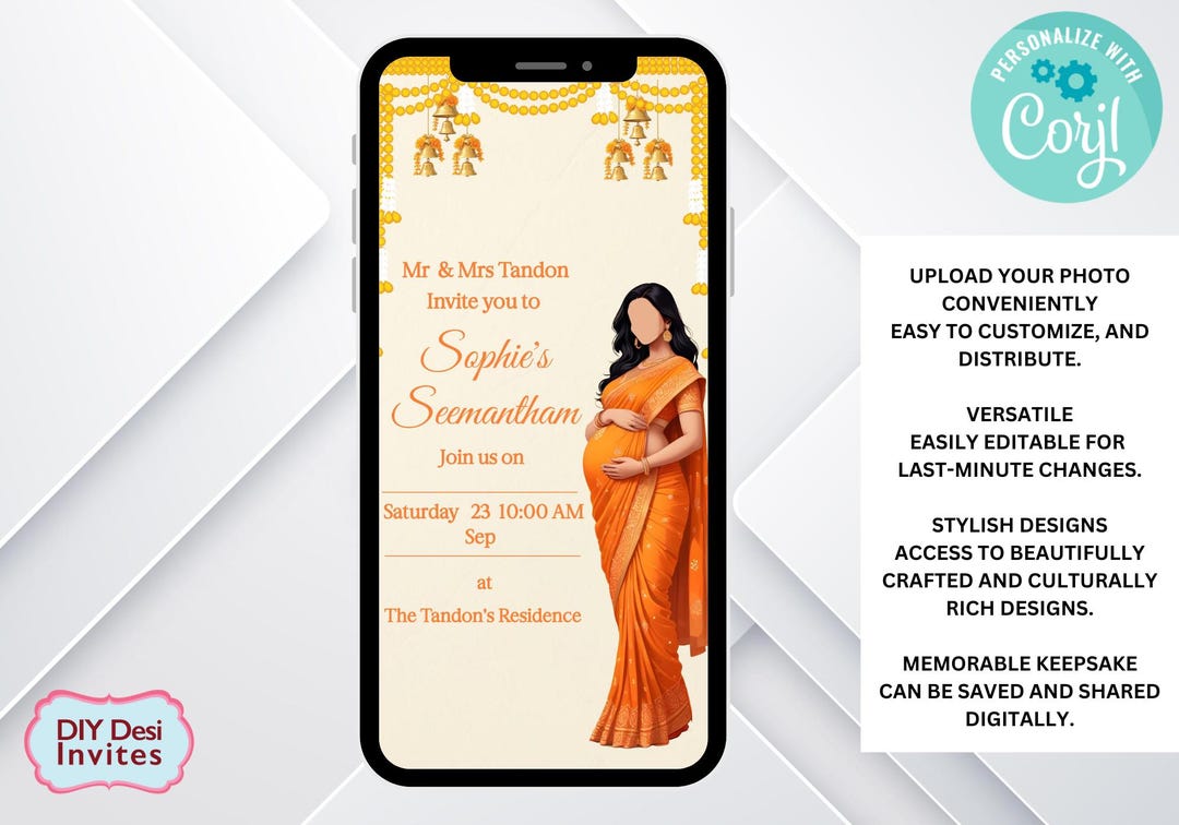 Seemantham Digital Invite - Instant Download - Etsy