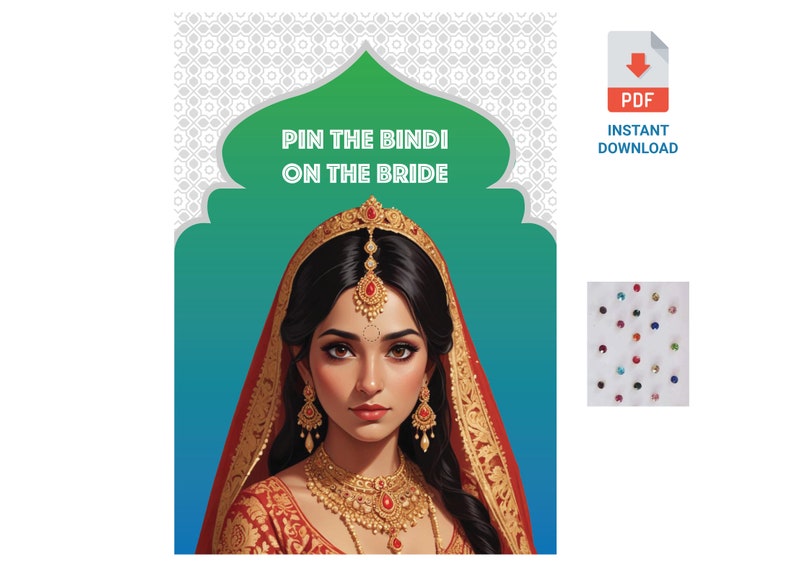 Pin the Bindi on the Bride - Pin the Tikka on the Bride - Enjoy Your ...