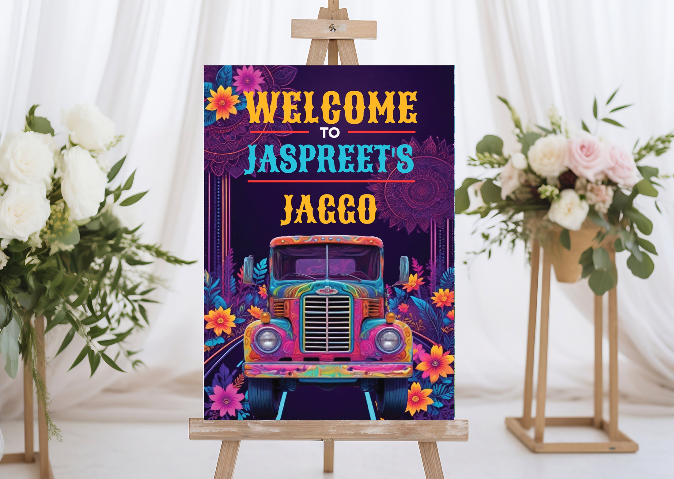 Jaggo Welcome Signage Looking Punjabi Jaggo Night Signs for Your Jaggo ...