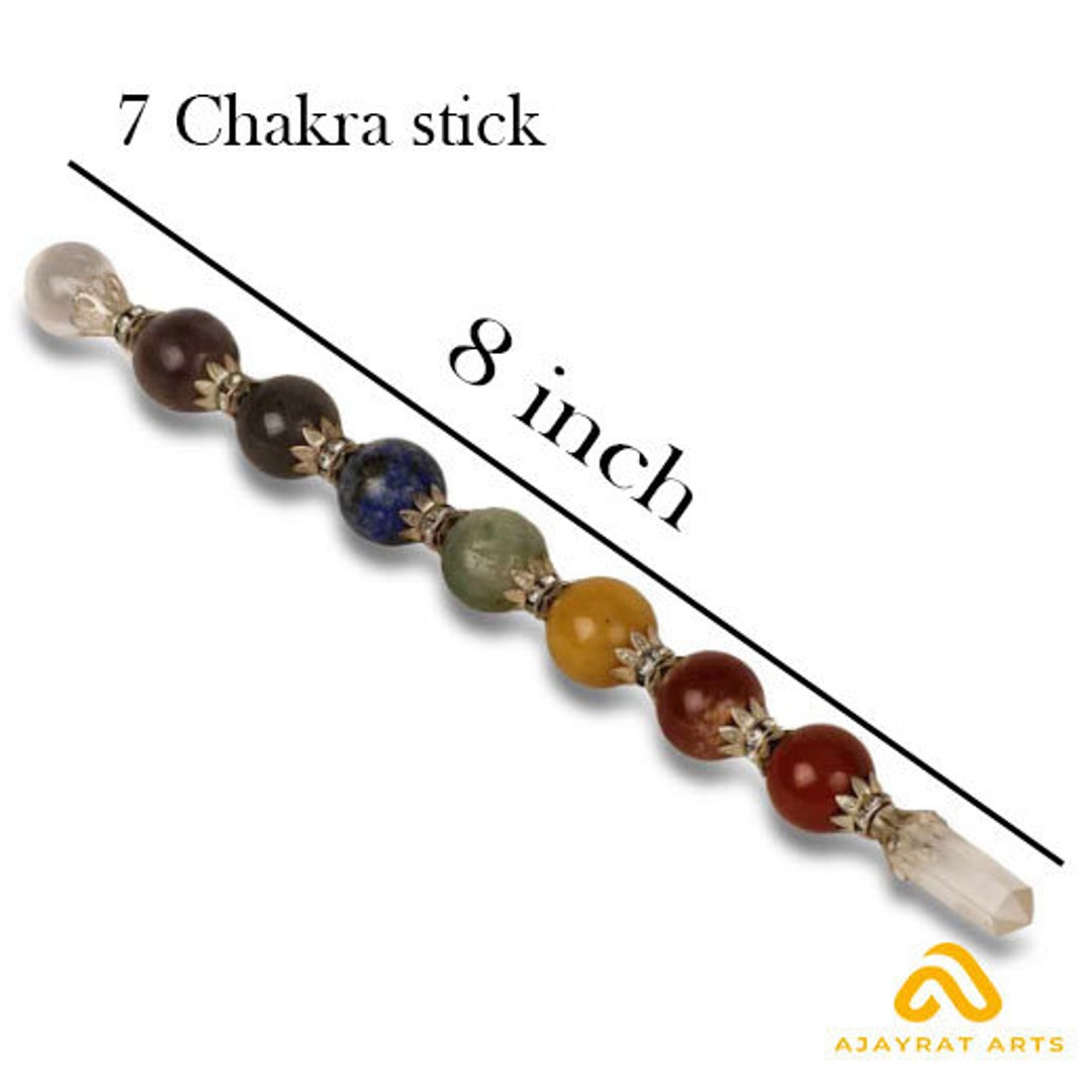 7 Chakra Stick, Handmade Stick, 7 Chakra Stone, Multiple Stone Stick ...