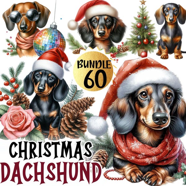 Christmas Dachshund - Etsy
