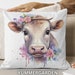 15 Cute Cows, Watercolor Baby Animal Clip Art Bundle, Kawaii Cow Animal ...