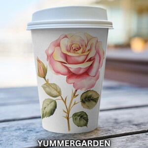 30 Watercolor Golden Pink Rose Flower Clip Art Bundle Rose - Etsy