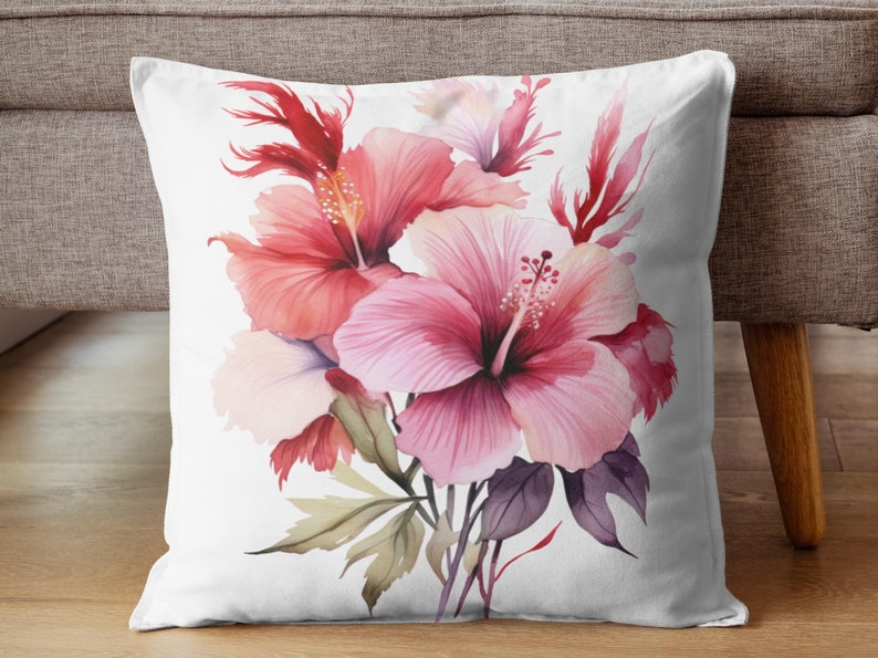 44 Watercolor Hibiscus Flower Clip Art Bundle, Hawaii Floral Png ...