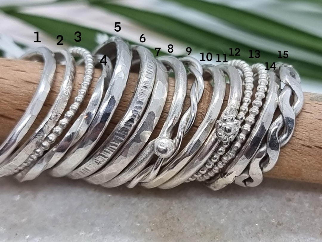 Handmade Solid Sterling Silver 925 Stacking Rings - Etsy