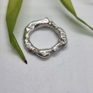 Handmade Solid Sterling Silver 925 Raw Organic Molten Fusion Rings - Etsy