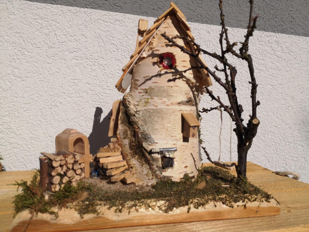 Gnome House, Grill, Tree With Swing, Woodpile, Wheelbarrow, Open ...