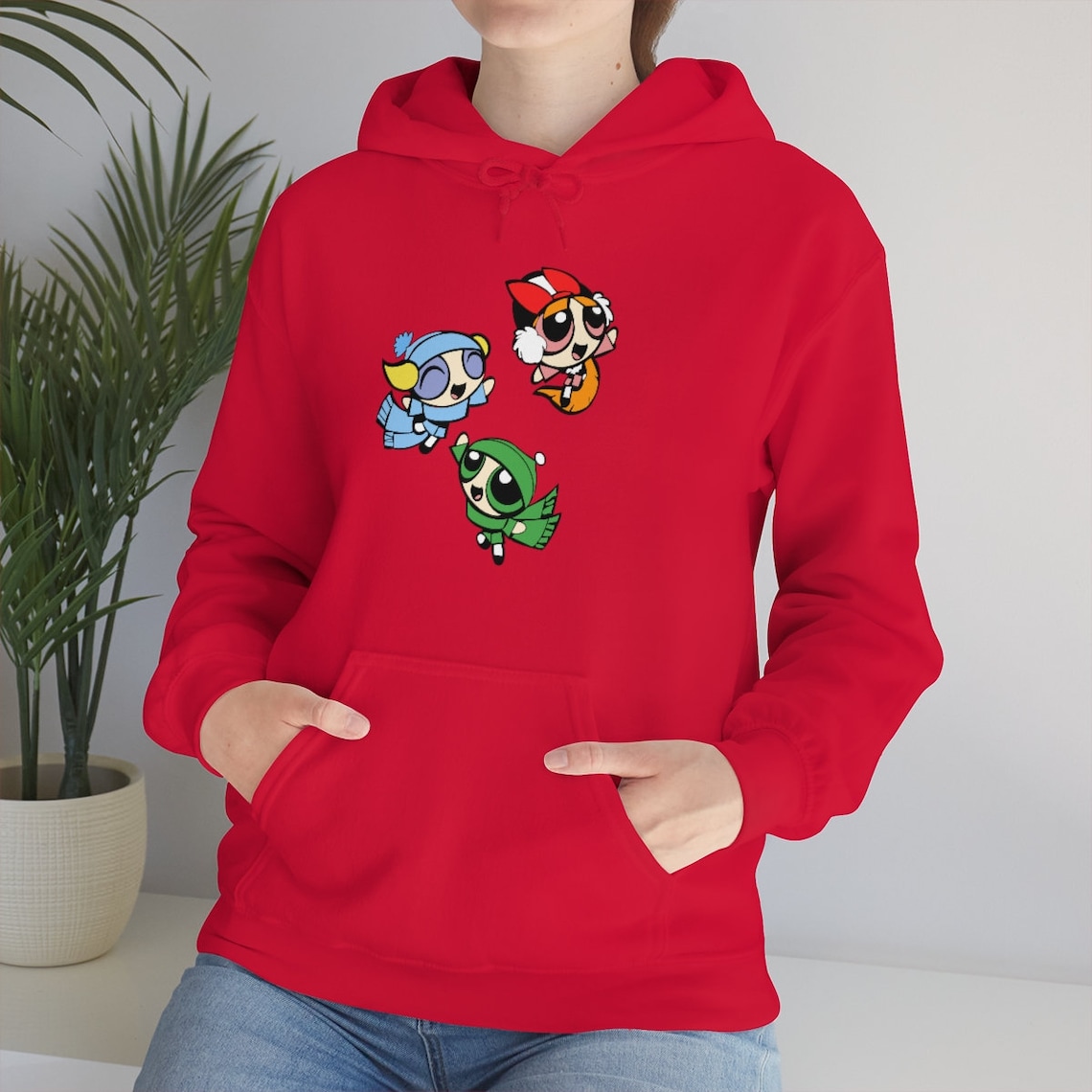 Powerpuff Girls Blue Sweatshirt, Powerpuff Girls Sweatshirt, Holiday ...