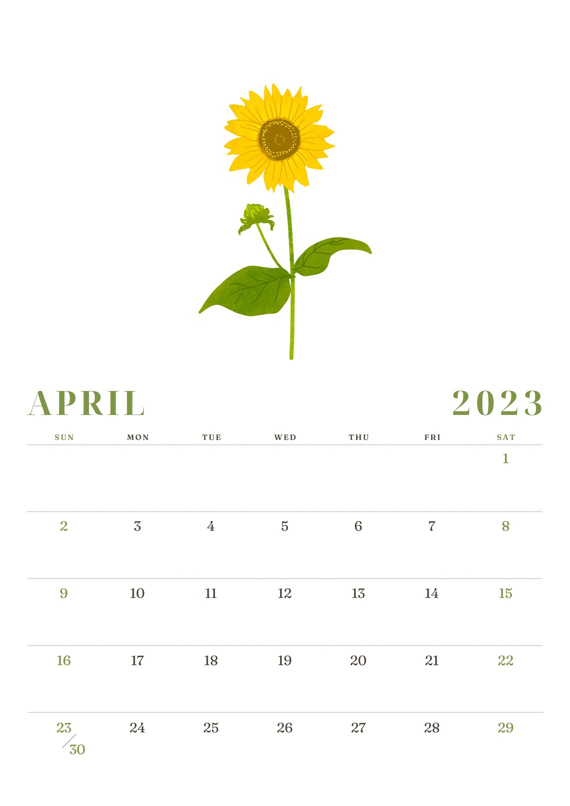 2023 Calendar Printable, Monthly Planner 2023, Pdf and Svg and Jpg File ...