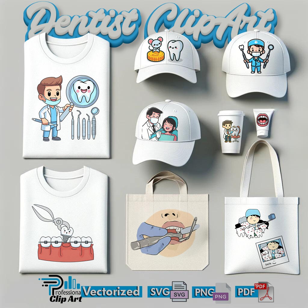 Dental SVG/PNG Clipart Bundle - Unique Dental Gifts, Stickers and Art ...