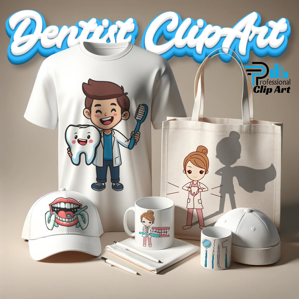 Dental SVG/PNG Clipart Bundle - Unique Dental Gifts, Stickers and Art ...