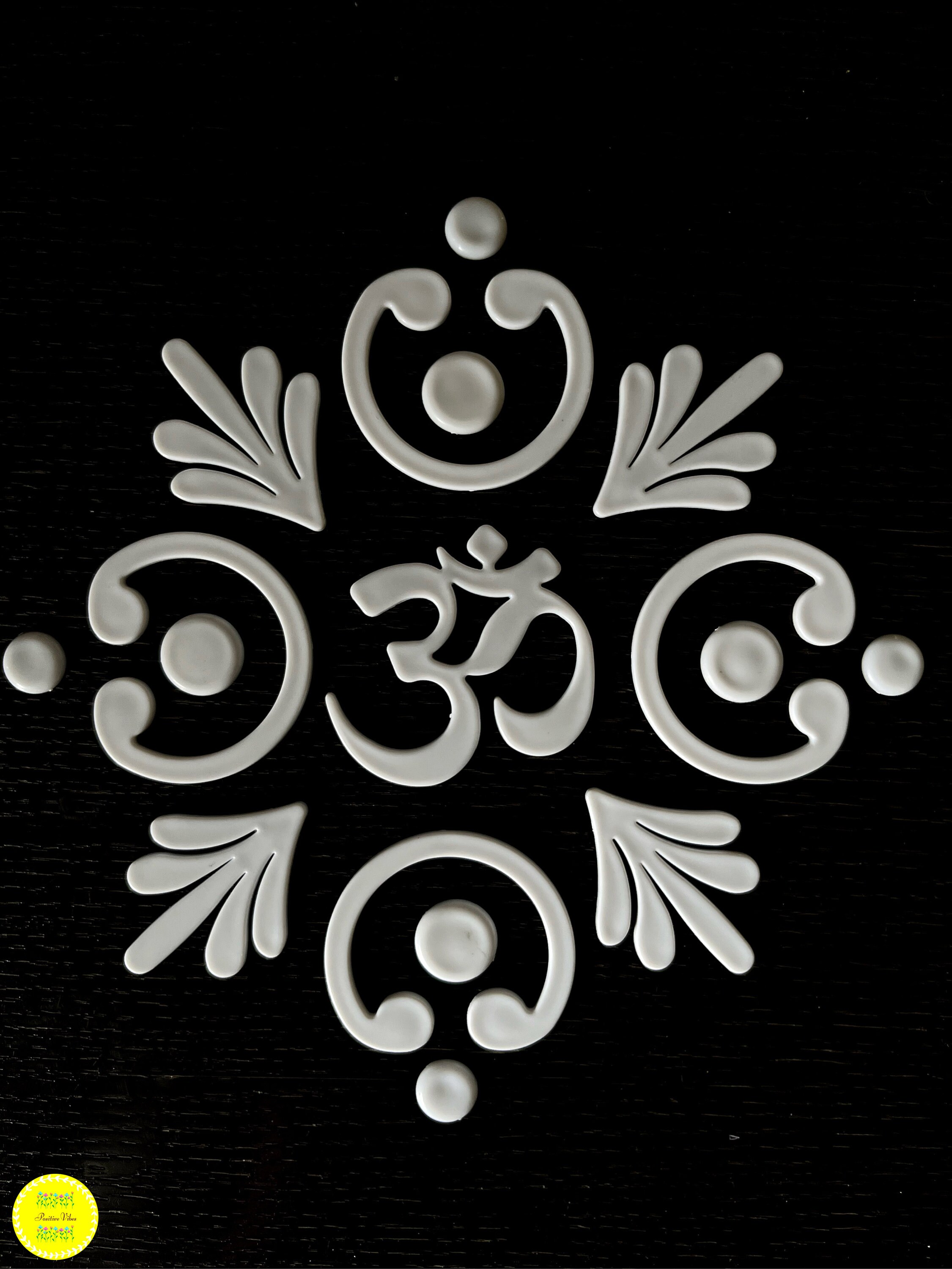 Reusable Plastic Rangoli OM-PADMA Design DIY Mat Durable - Etsy
