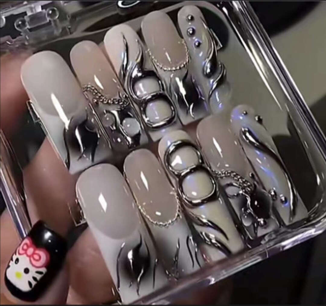 Brown Nails/apricot Nails /press on Nails/gift Nails/hand Made Press on ...