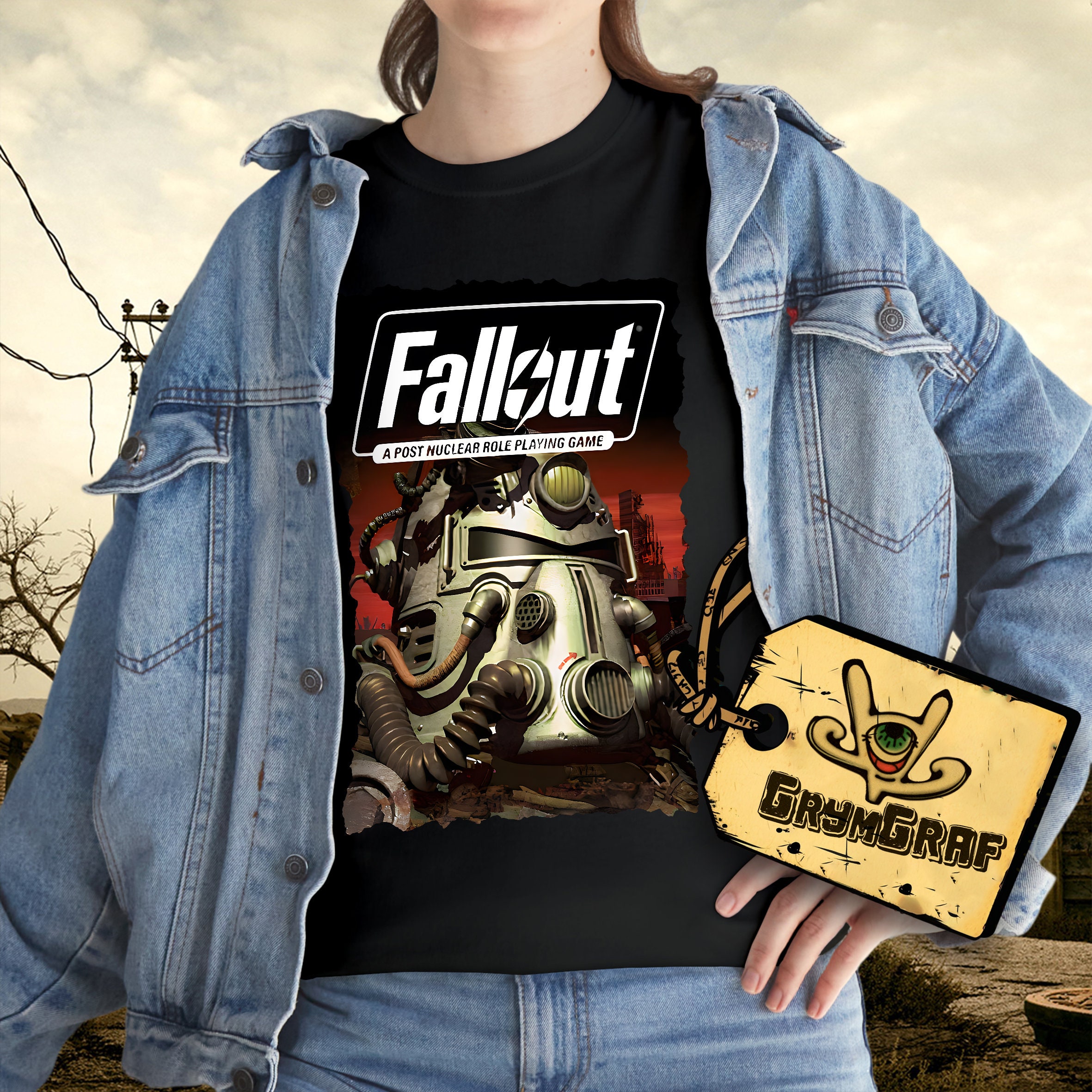 Fallout 1 Cover Art V3 Fallout Game Logo T-shirt Old - Etsy