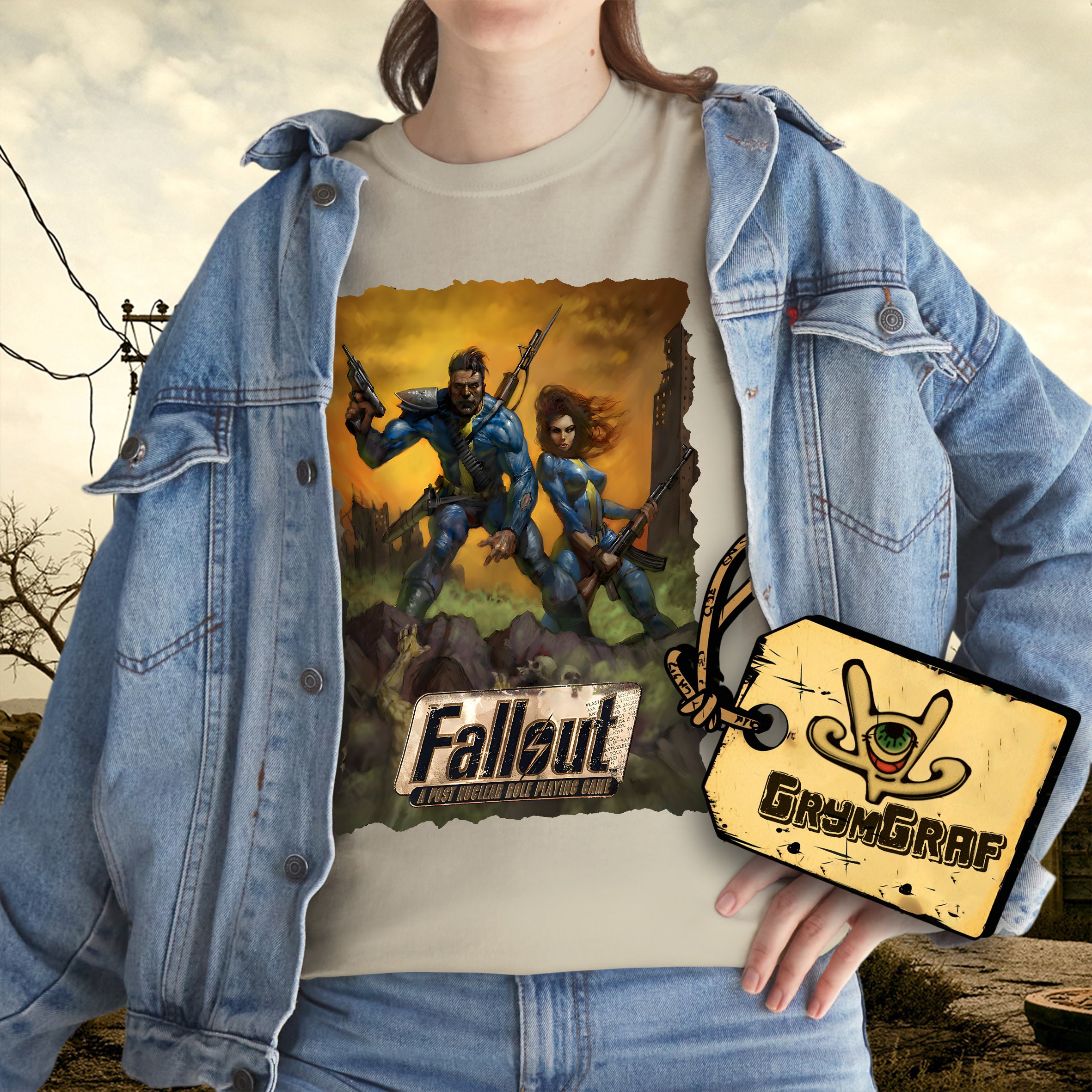 Fallout 1 Cover Art V2 Fallout Game Logo T-shirt Old - Etsy
