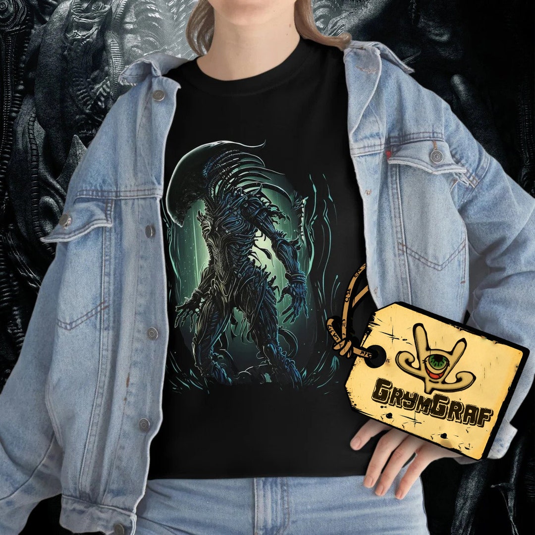 Alien Xenomorph V2 Alien Sci-fi Logo T-shirt Old School Movie Apparel ...