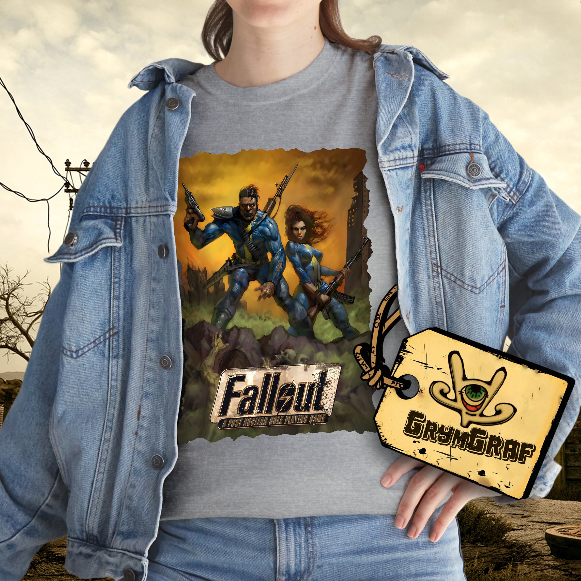 Fallout 1 Cover Art V2 Fallout Game Logo T-shirt Old - Etsy