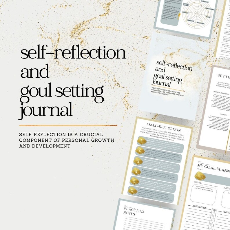 Self-reflection and Goal Setting Journal - Etsy