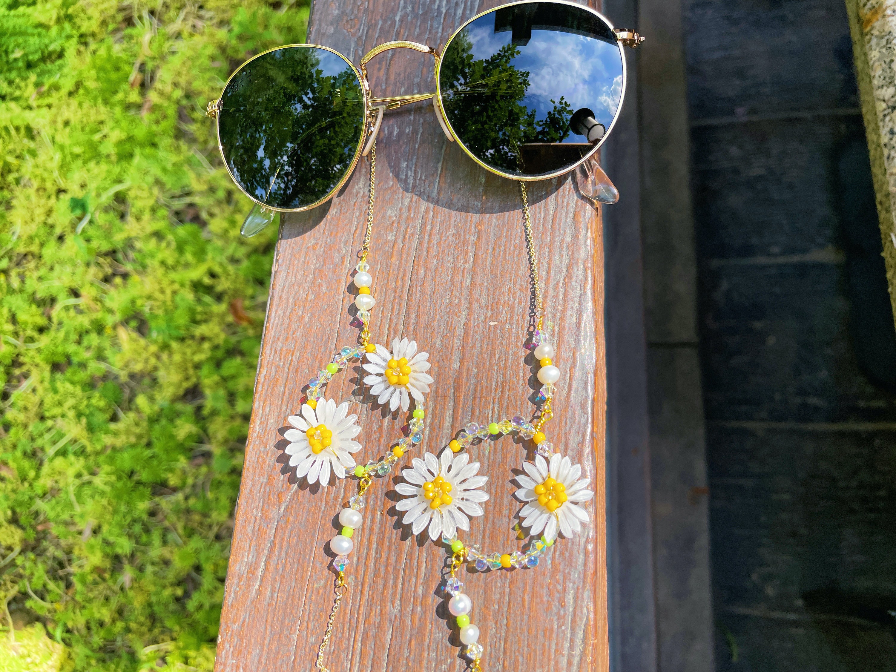 Daisy Glasses Chain Flower Sunglasses Chain Cottagecore - Etsy